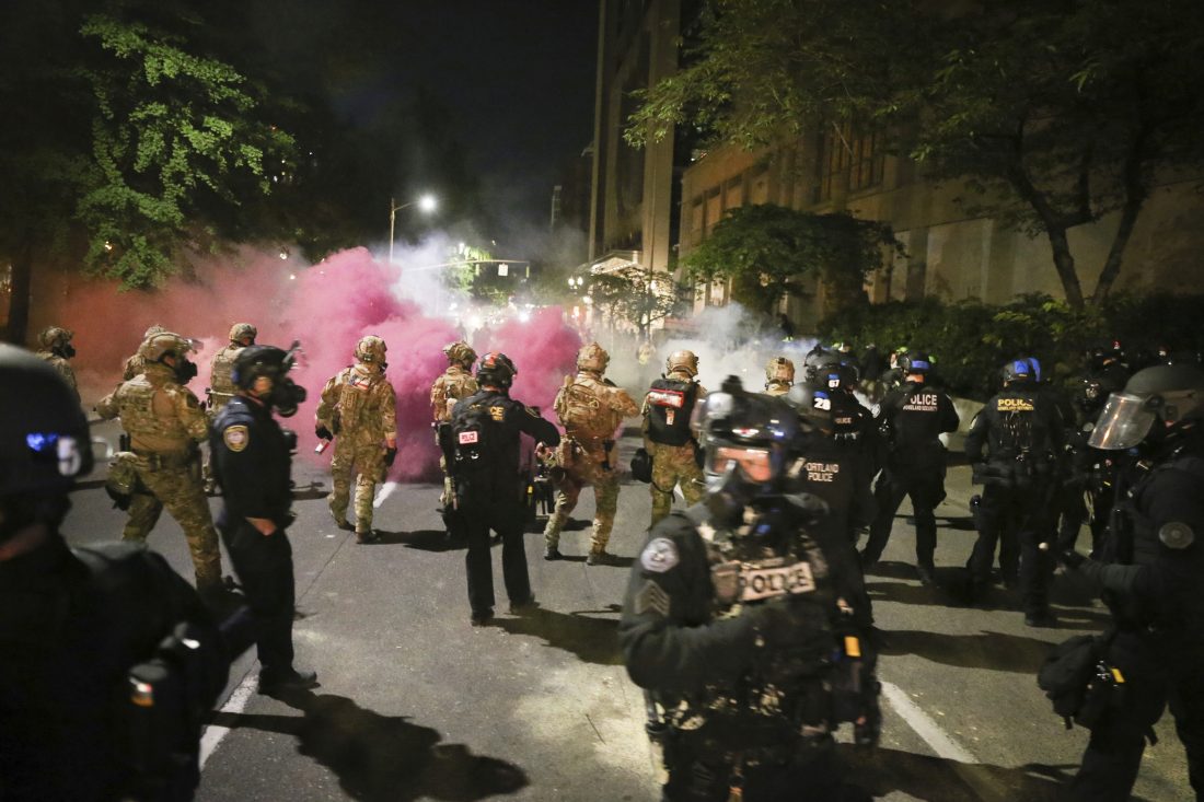 Fires set, fences moved: Police call Portland protest a riot | News ...